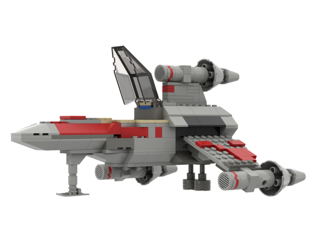 LEGO MOC Classic-Style R60 T-Wing Interceptor (with red paint scheme ...