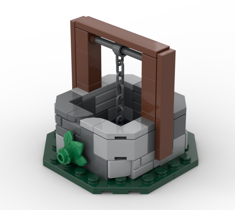 LEGO MOC Medieval Water Well by HelleBricks | Rebrickable - Build with LEGO