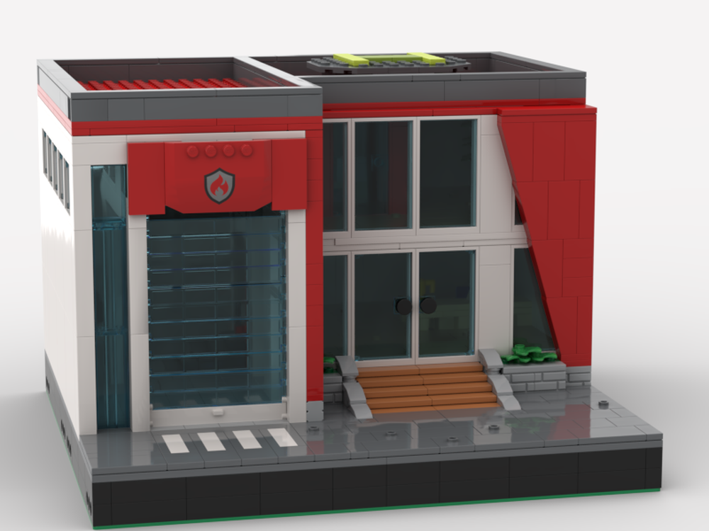 LEGO MOC Modular fire station by Lon_bricks | Rebrickable - Build with LEGO