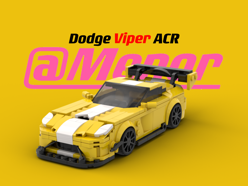 LEGO MOC Dodge Viper(VX I) ACR Yellow by Menor | Rebrickable - Build ...