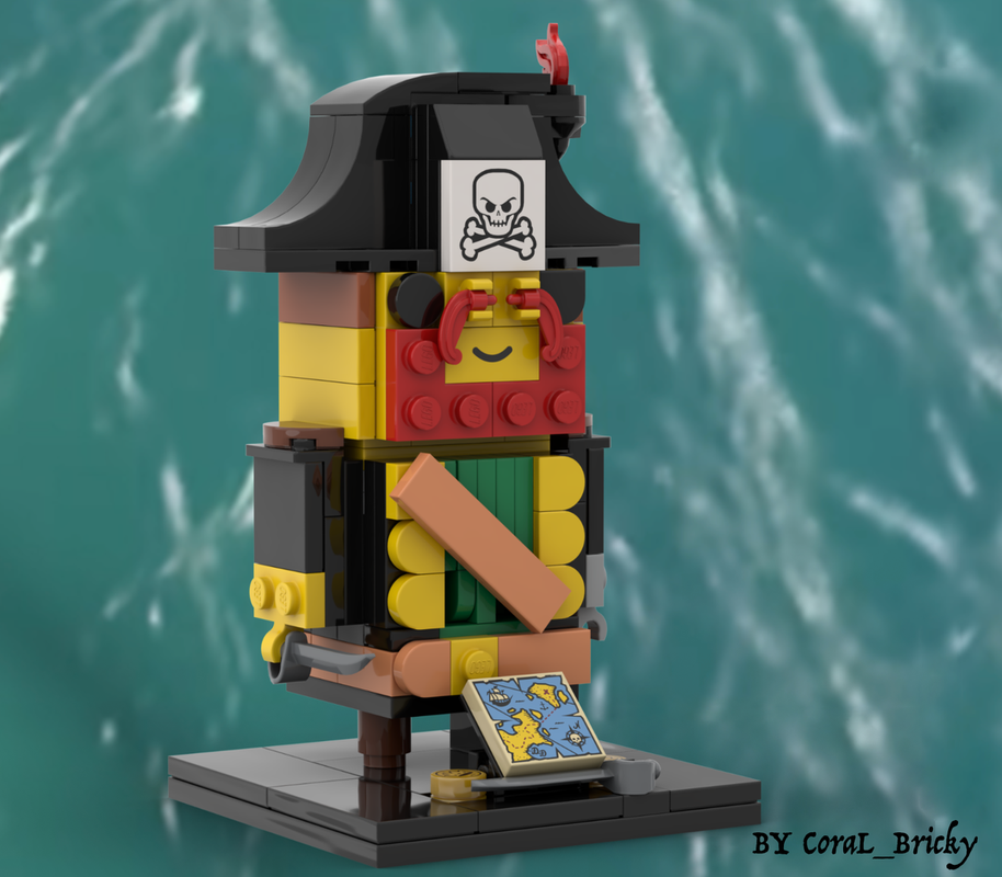 LEGO MOC Captain RedBeard Brickheadz by Coral_Bricky | Rebrickable ...