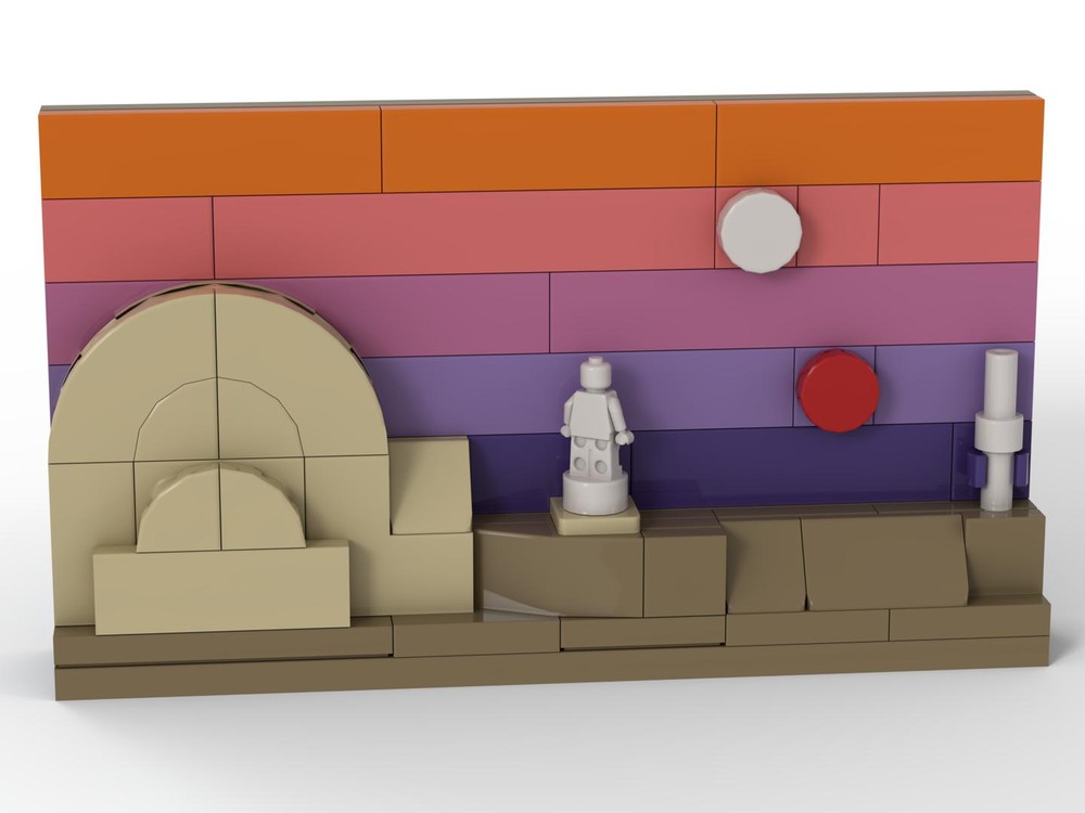 LEGO MOC "Binary Sunset" 6 x 12 mural painting by Hedu88 | Rebrickable ...