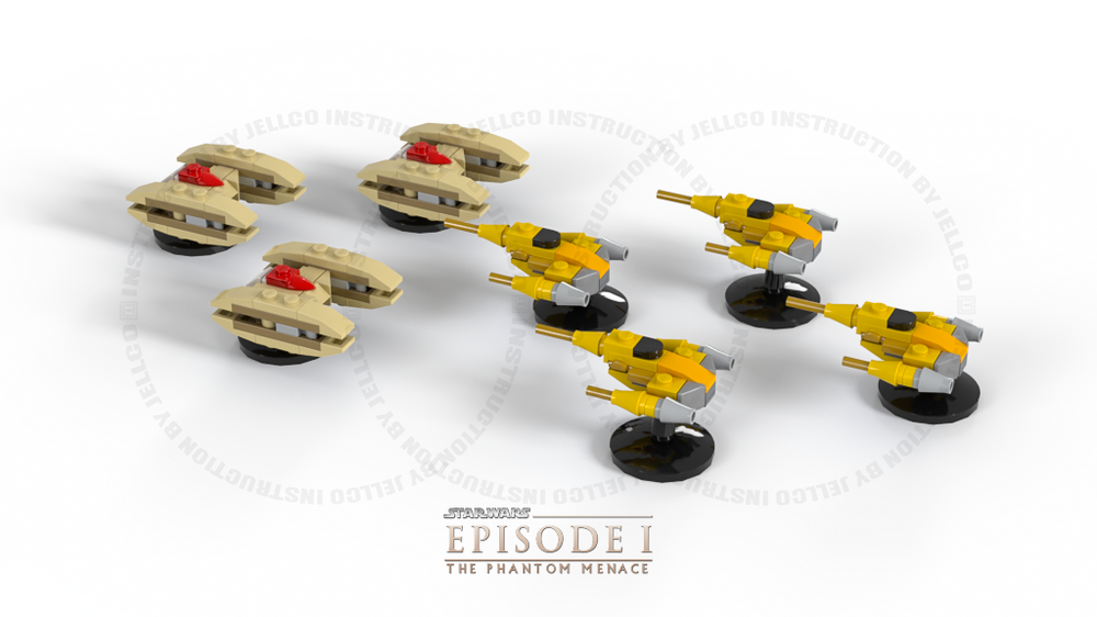 LEGO MOC Nano Size N1 starfighters and Vulture Droid Starfighters by ...