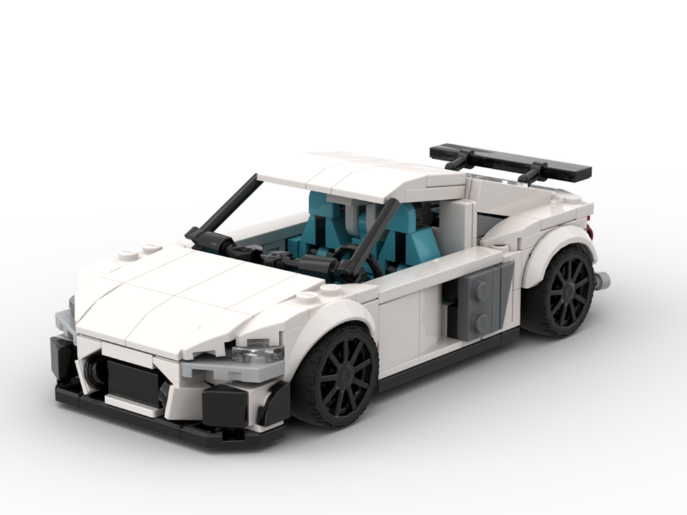 LEGO MOC Audi R8 Twin Turbo (White) by TymHay | Rebrickable - Build ...