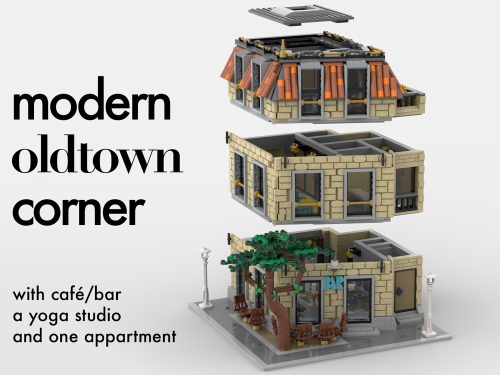 LEGO MOC Modern Oldtown Corner by Brinx | Rebrickable - Build with LEGO