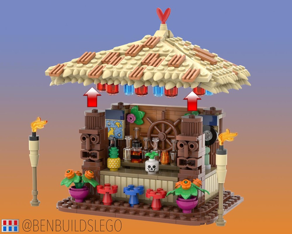 LEGO MOC Tiki Hut Beach Bar by benbuildslego | Rebrickable - Build with ...