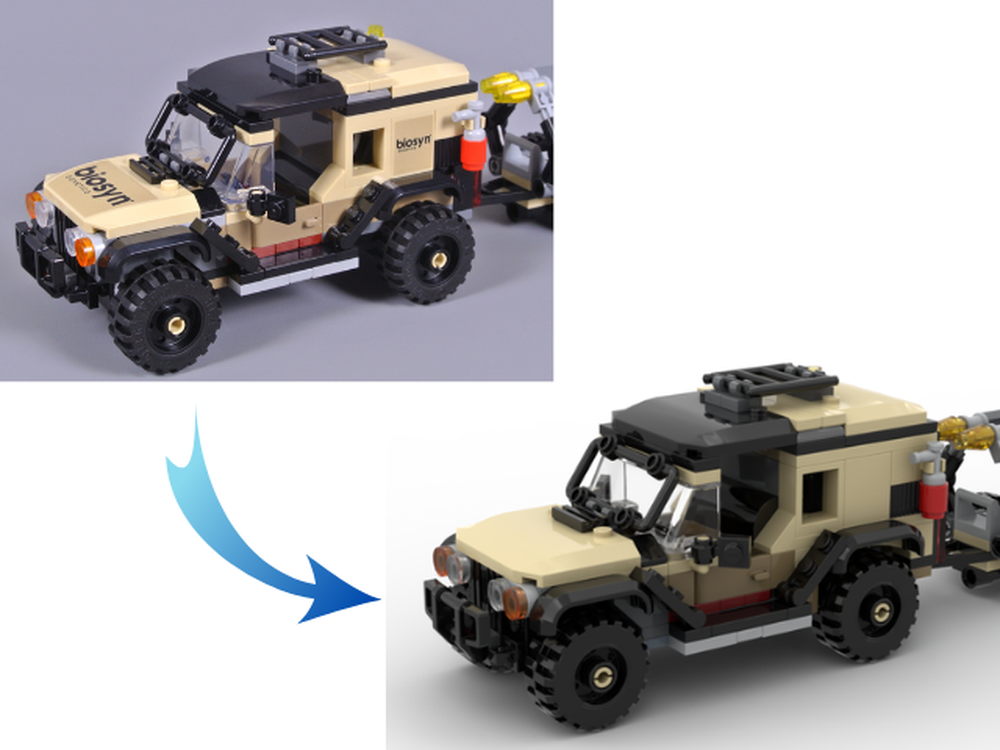LEGO MOC 76951 8-studs-wide Biosyn Jeep Gladiator MOD by Neits89 ...