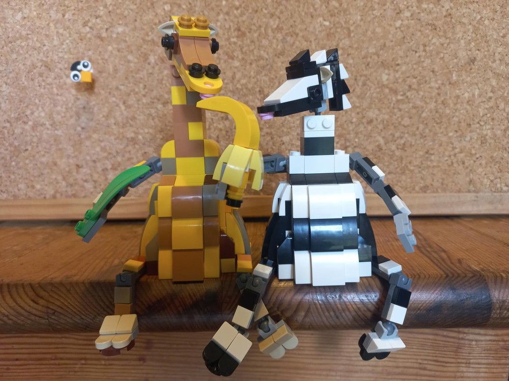 LEGO MOC Chubby Giraffe and Zebra by Tuxille | Rebrickable - Build with ...