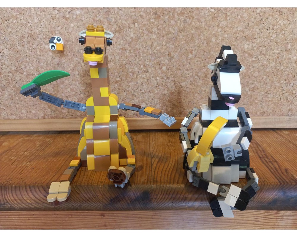 LEGO MOC Chubby Giraffe and Zebra by Tuxille | Rebrickable - Build with ...