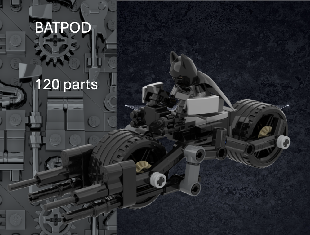 LEGO MOC Batman The Dark Knight : Batpod by raguidel | Rebrickable ...
