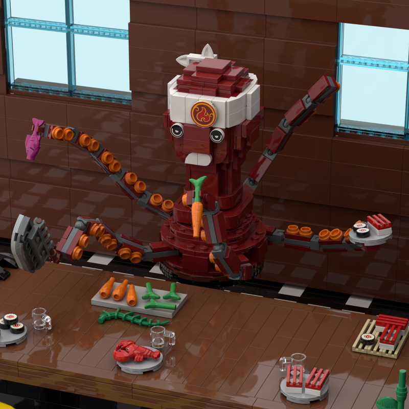 LEGO MOC Octopus Chef by NWQZ | Rebrickable - Build with LEGO