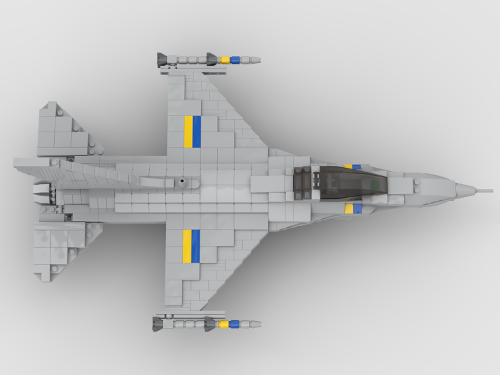 LEGO MOC lego Ukrainian F-16 by Benjamin786 | Rebrickable - Build with LEGO