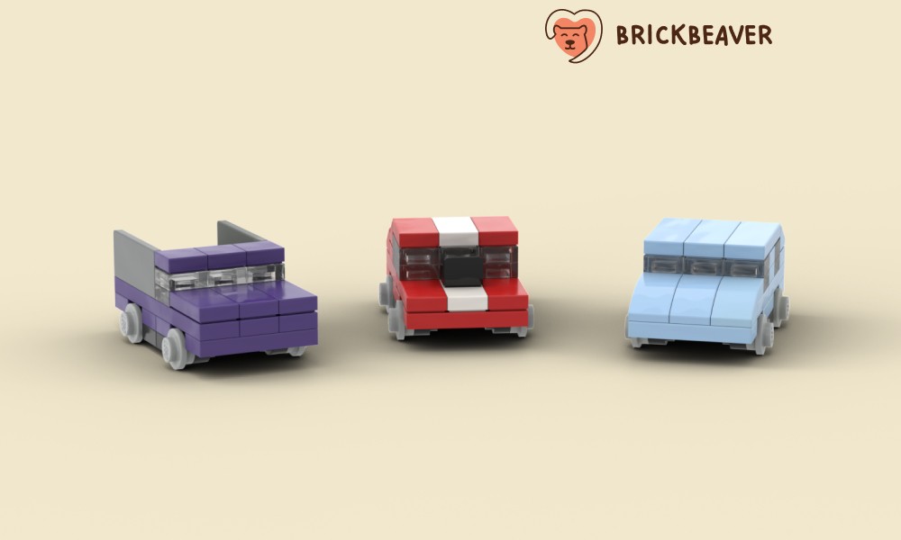LEGO MOC MOC - 002 Three mini cars by BrickBeaver | Rebrickable - Build ...