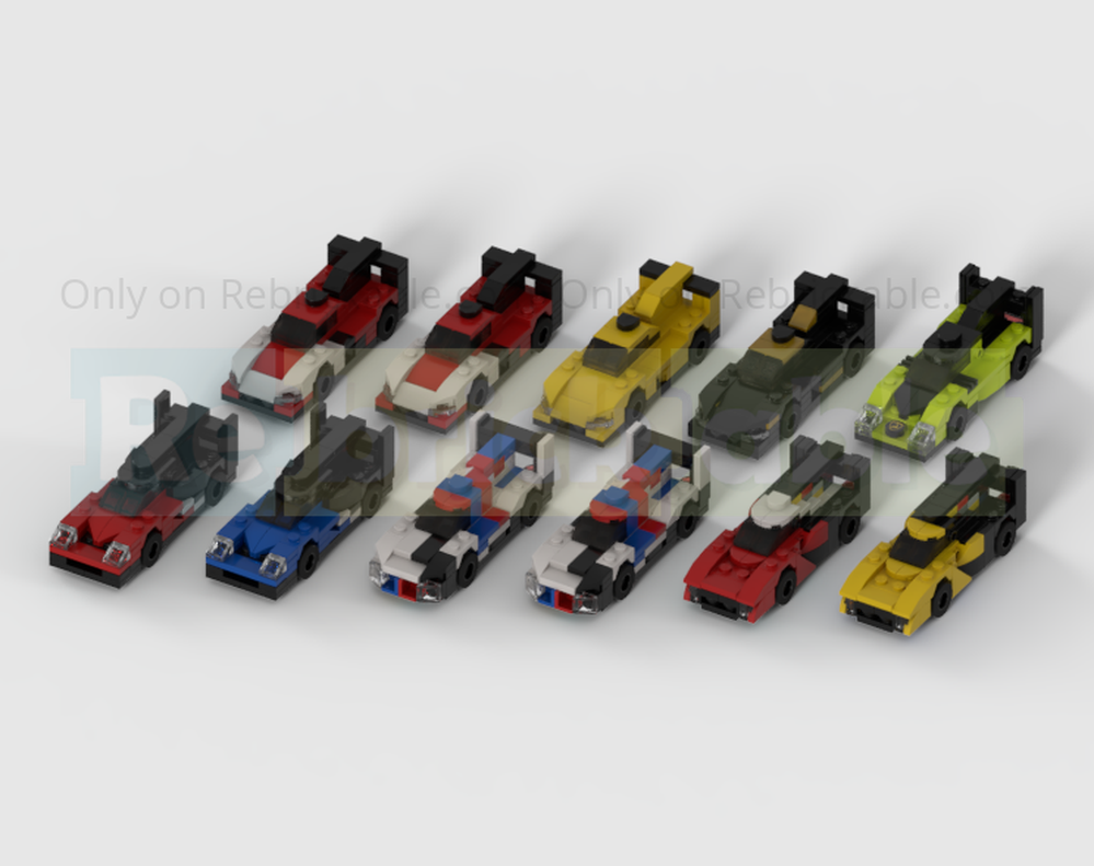LEGO MOC IMSA 2024 Grid Of 11 LMDh Racing Cars - Half Speed Champions ...