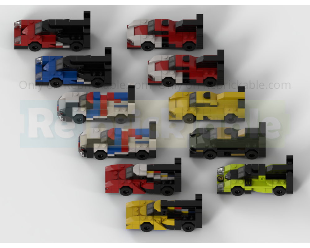 LEGO MOC IMSA 2024 Grid Of 11 LMDh Racing Cars - Half Speed Champions ...