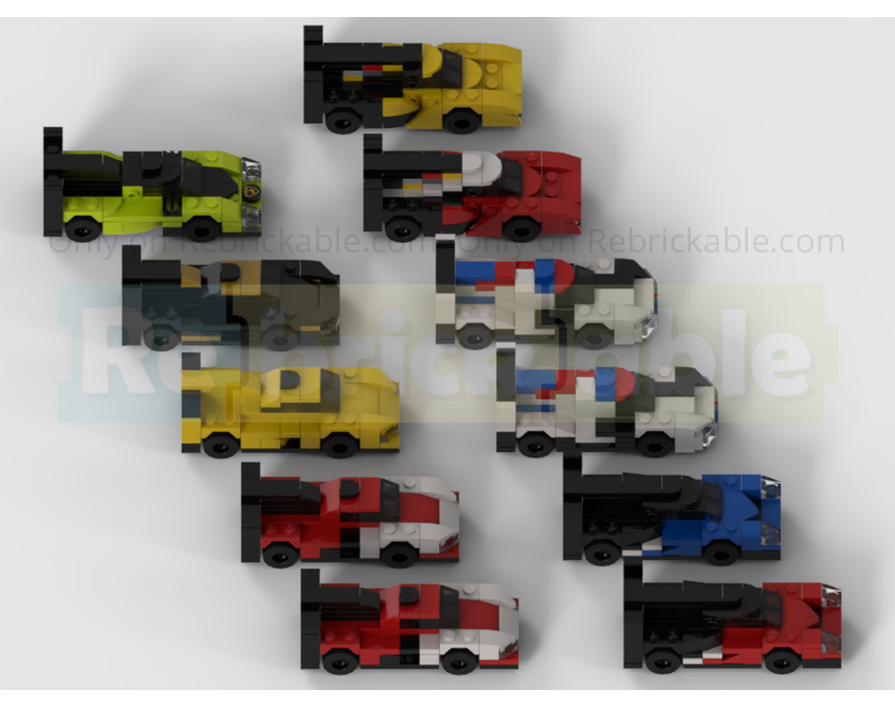 LEGO MOC IMSA 2024 Grid Of 11 LMDh Racing Cars - Half Speed Champions ...