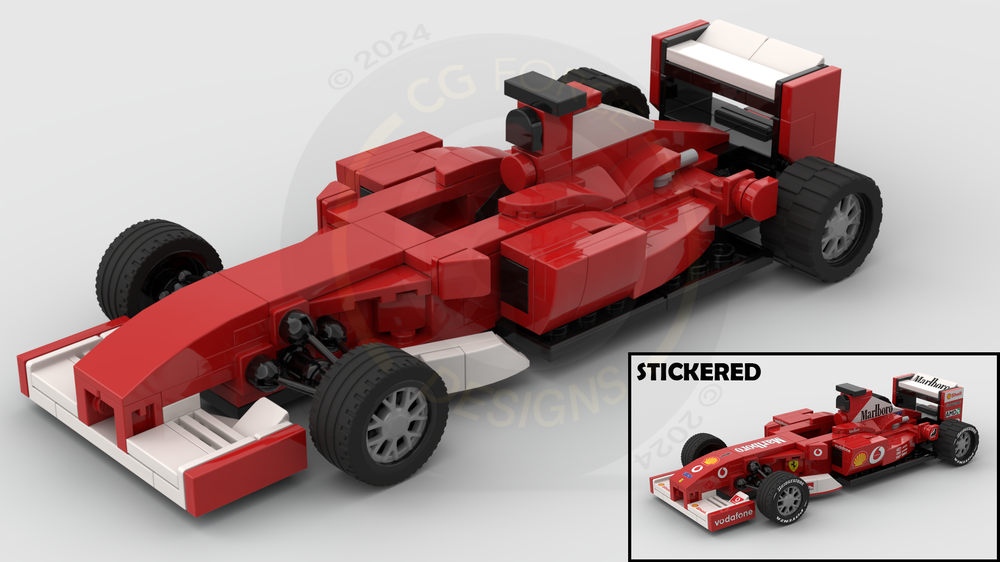 LEGO MOC F1 Ferrari F2002 by CGForceDesigns | Rebrickable - Build with LEGO