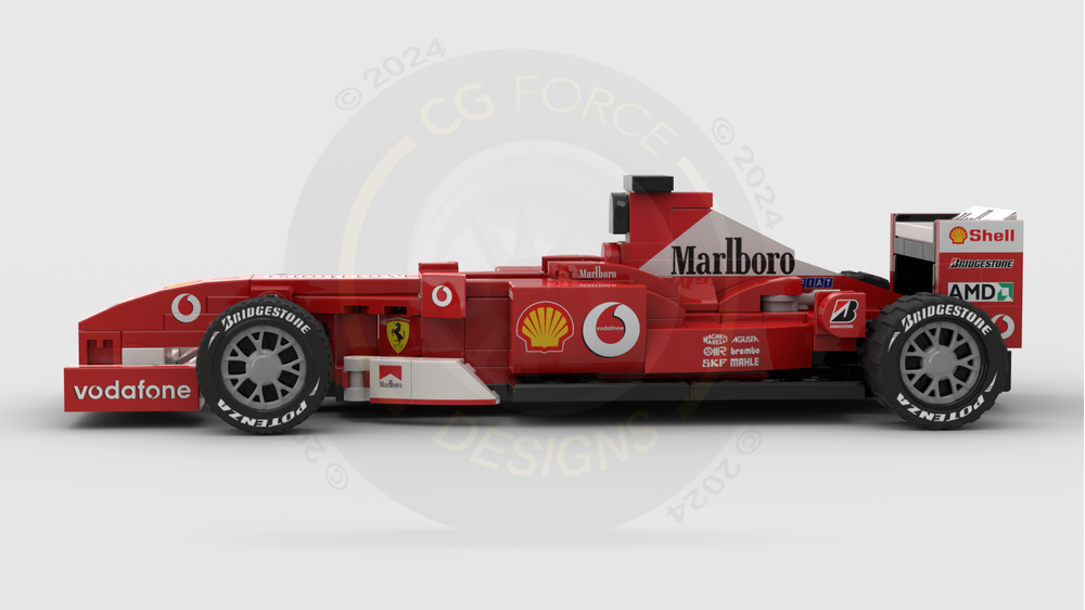 LEGO MOC F1 Ferrari F2002 by CGForceDesigns | Rebrickable - Build with LEGO
