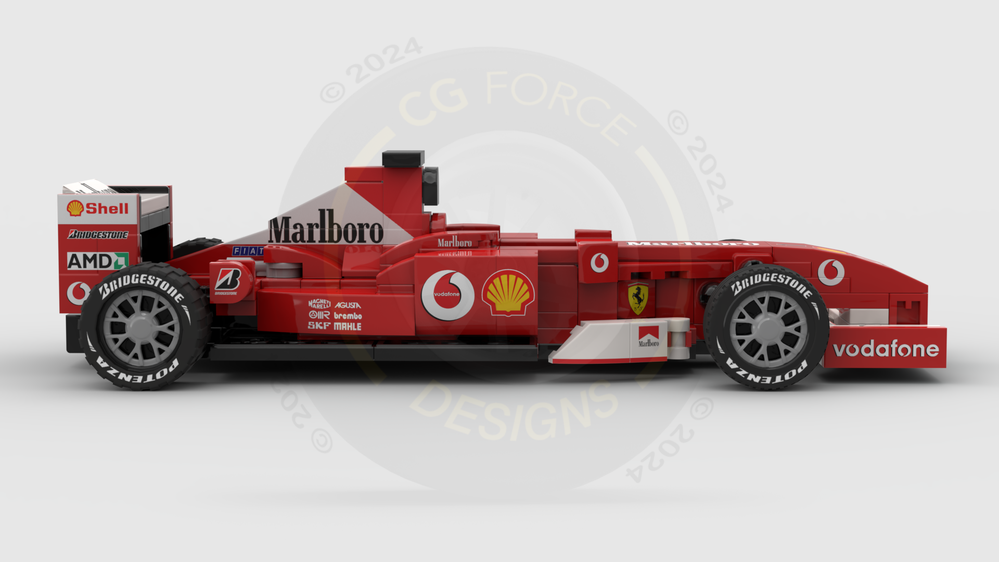 LEGO MOC F1 Ferrari F2002 by CGForceDesigns | Rebrickable - Build with LEGO