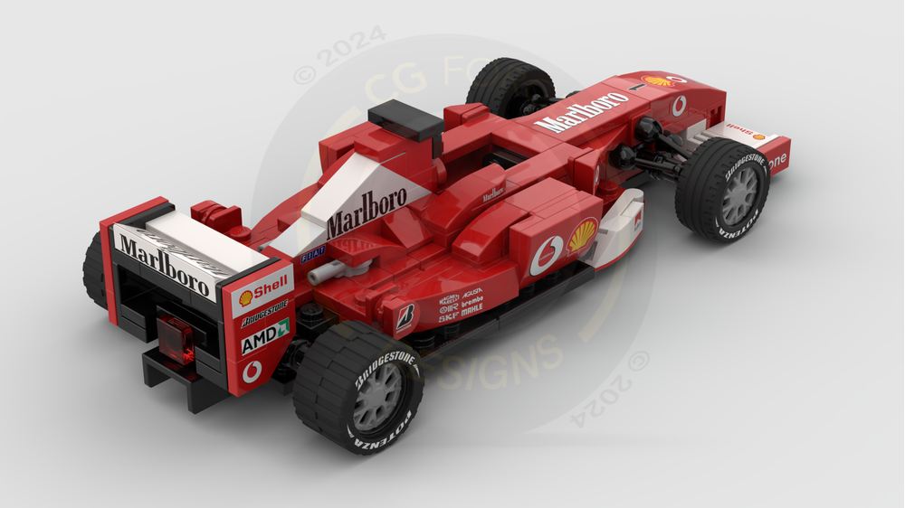 Lego Moc F1 Ferrari F2002 By Cgforcedesigns Rebrickable Build With Lego