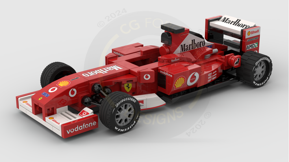Lego Moc F1 Ferrari F2002 By Cgforcedesigns Rebrickable Build With Lego