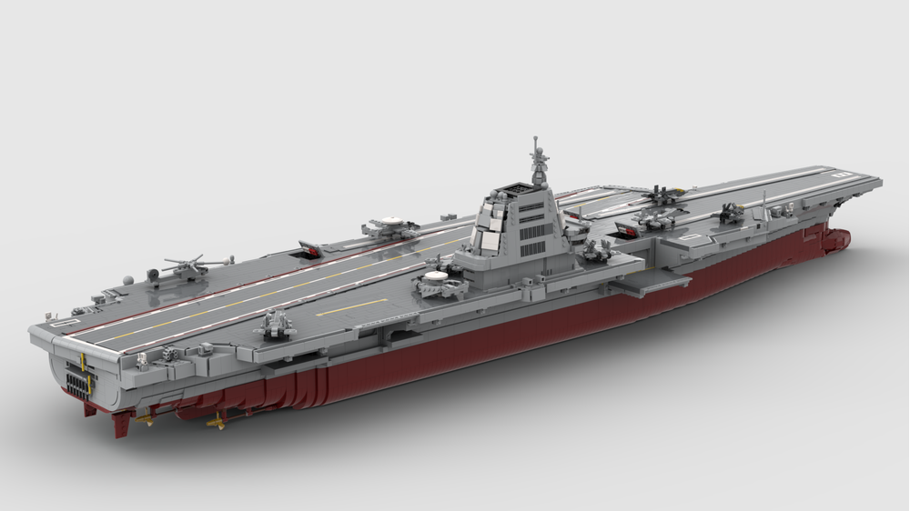 LEGO MOC 1/200 China Navy Air Carrier #18 FUJIAN(Type003) by seraphdoo ...