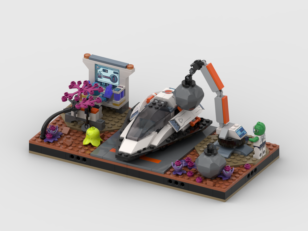 LEGO MOC Display for set 60429 - Spaceship and Asteroid Discovery by ...