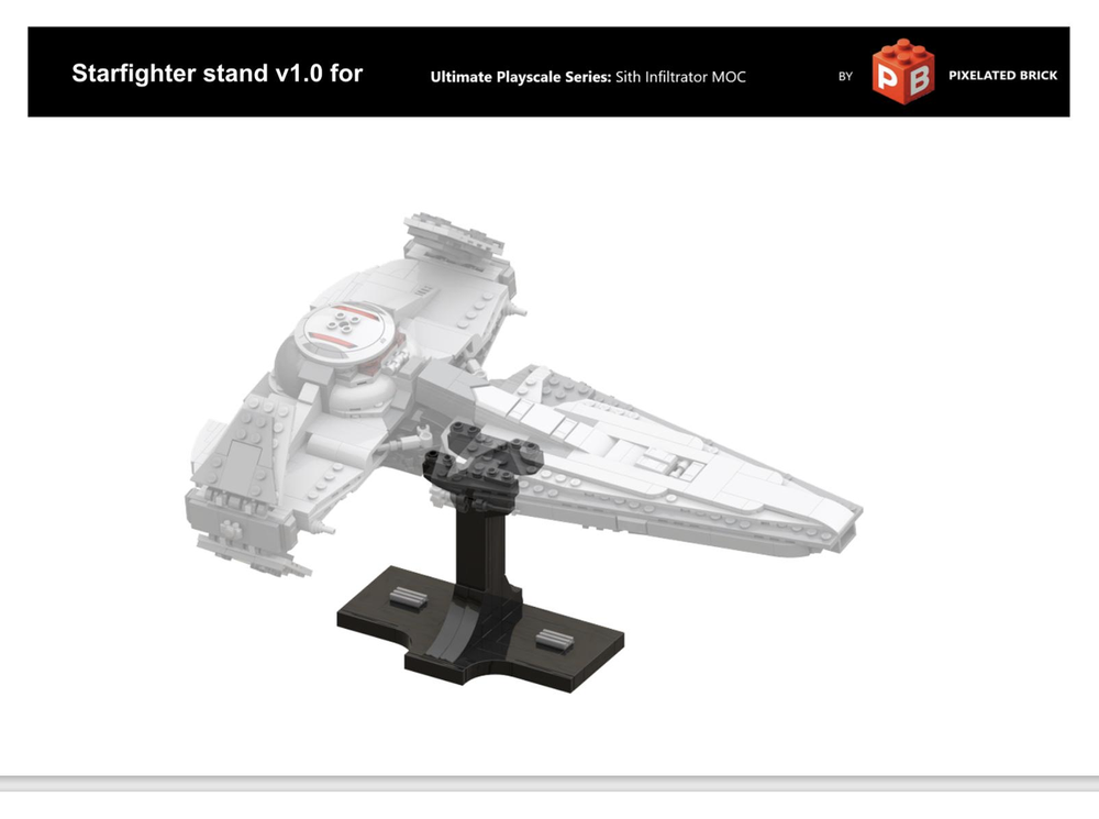LEGO MOC Starfighter flight stand (angled) by Pixelated Brick ...
