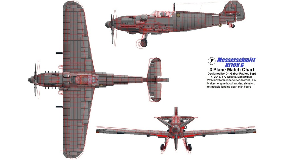 LEGO MOC-184828 Messerschmitt Bf109 G by gjpauler | Rebrickable - Build ...