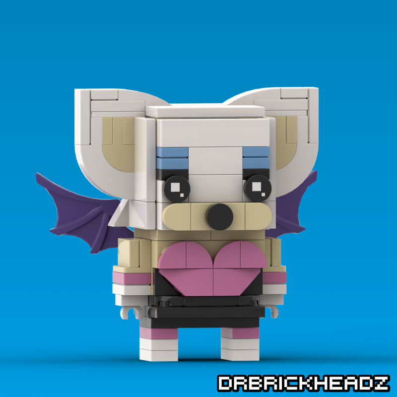 LEGO MOC Rouge the Bat (Sonic the Hedghehog) Brickheadz Instructions by ...