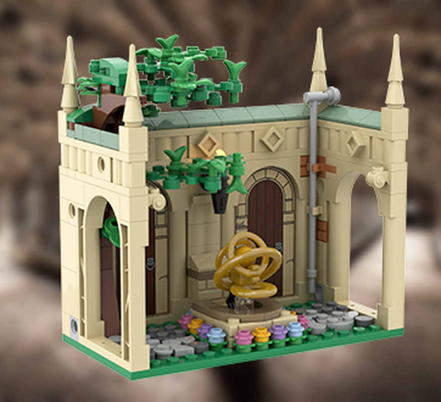 Lego Moc Transfiguration Courtyard By Jd Bricks Rebrickable Build