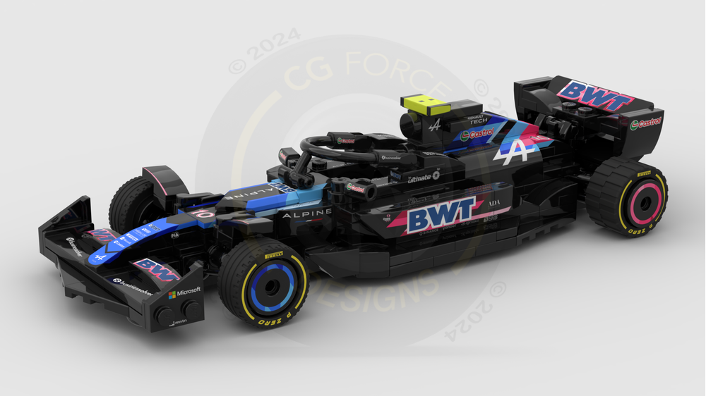 LEGO MOC F1 Alpine A524 by CGForceDesigns | Rebrickable - Build with LEGO
