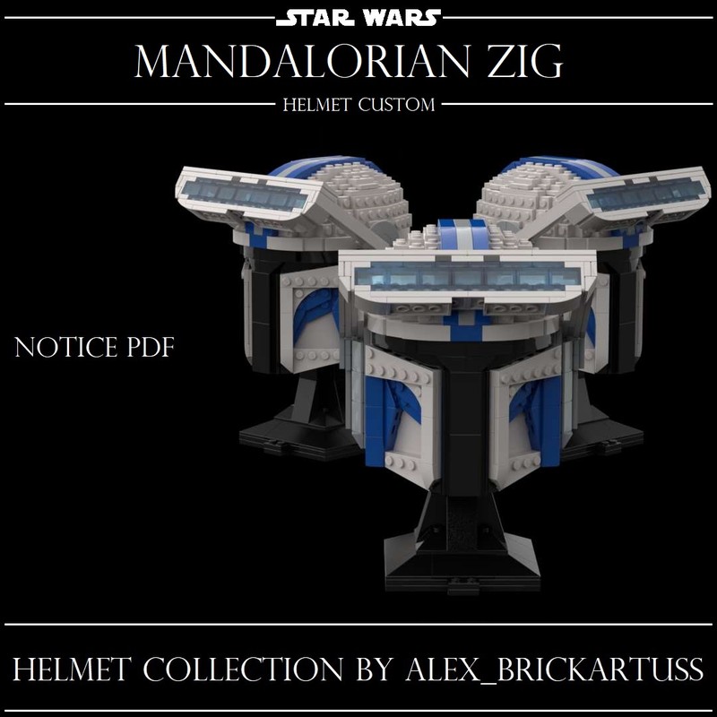 LEGO MOC Helmet Custom Mando Zig by Alex_BricKartuss | Rebrickable ...