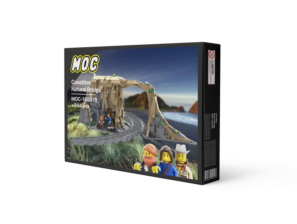 LEGO MOC Coastline Natural Bridge | Train Tracks | Falling Rocks ...