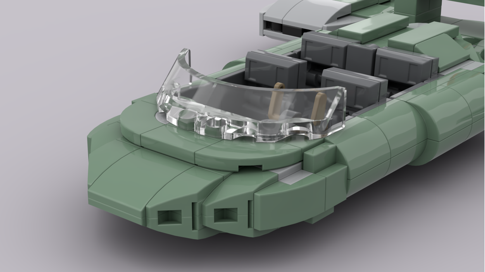 LEGO MOC Seraph-class Urban Security Landspeeder (Sand Green) by ...