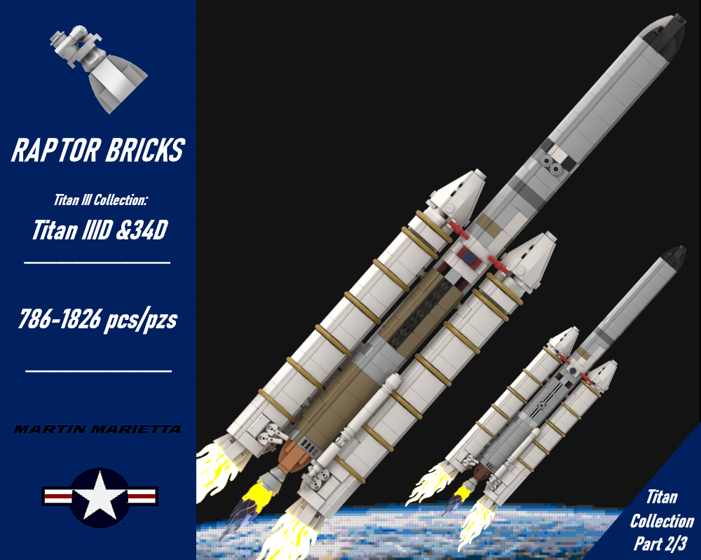 LEGO MOC Titan IIID Collection (3D & 34D at 1:110 Scale) by RAPTOR ...