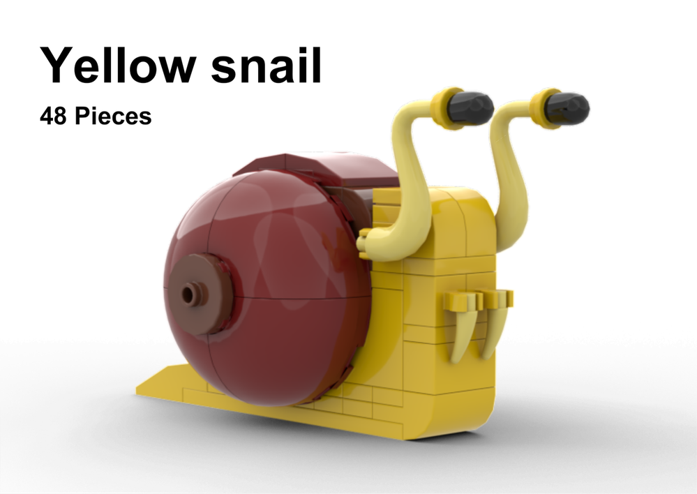 LEGO MOC Yellow Snail by sadcabbeagemanofthelake | Rebrickable - Build ...