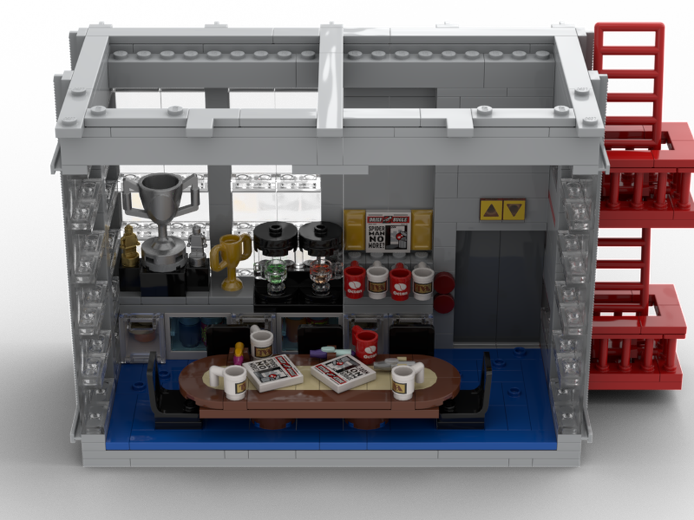 LEGO MOC daily bugle meeting room mod( empty daily bugle floor required ...