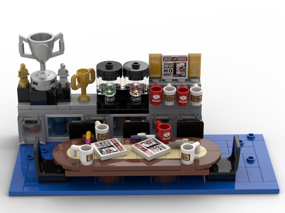 LEGO MOC daily bugle meeting room mod( empty daily bugle floor required ...