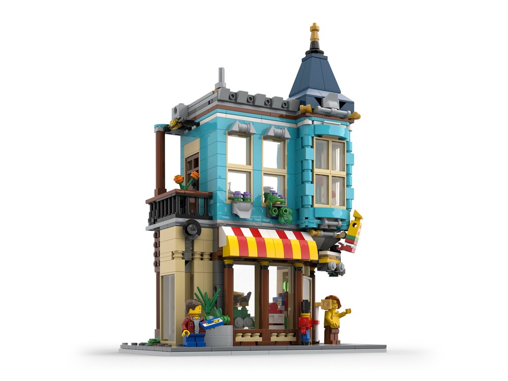 Lego Moc Townhouse Toys Store By Brickative Rebrickable Build With Lego