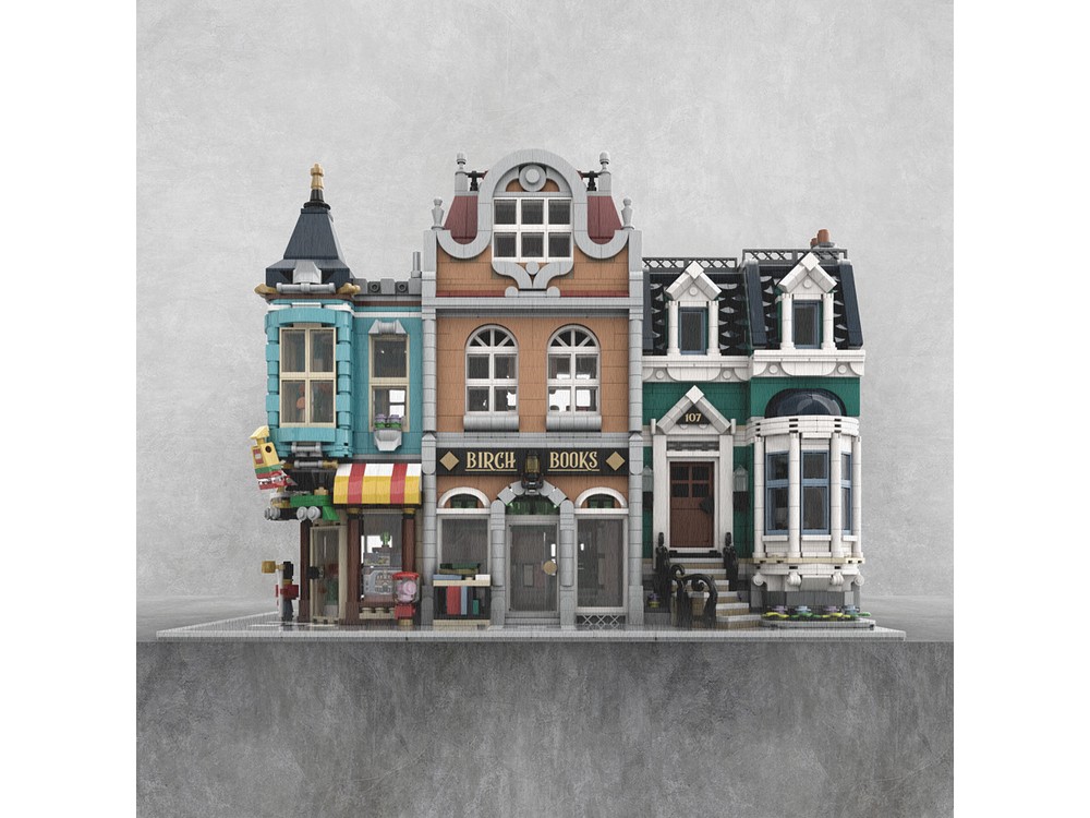 Lego Moc Townhouse Toys Store By Brickative Rebrickable Build With Lego