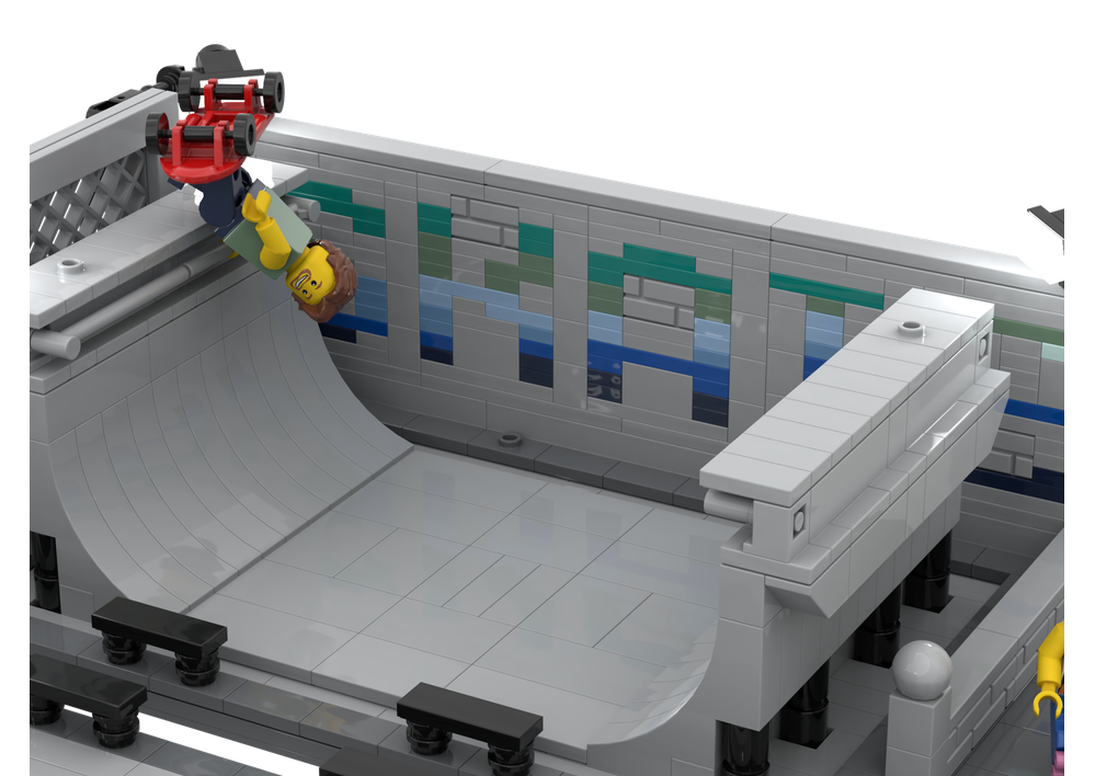 LEGO MOC City Skate - Halfpipe and Street - 16x32 Baseplate Splitable ...