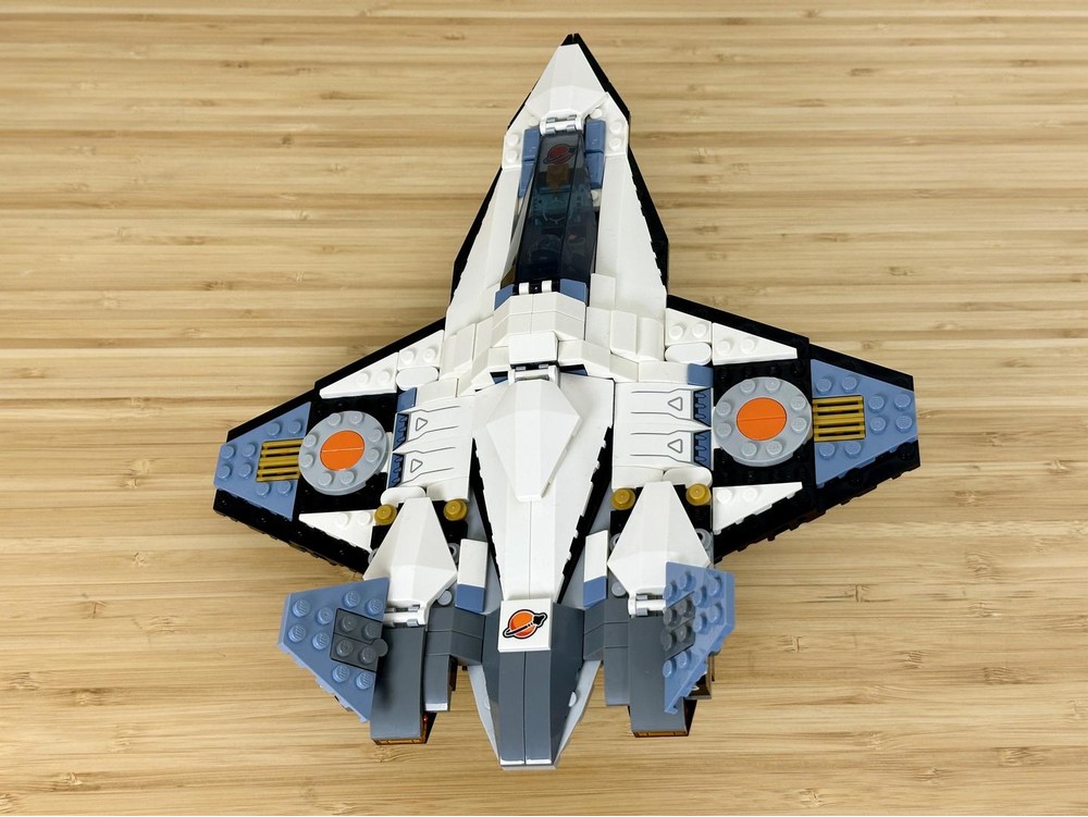 LEGO MOC Galaxy Fighter (YF-23 Inspired) - Alternate Build of 2 x 60430 Interstellar Spaceship ...