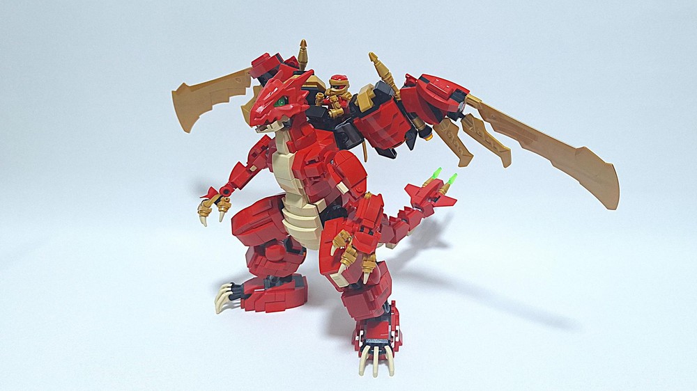 LEGO MOC Kai's Red Mech Dragon by Mechalaro | Rebrickable - Build with LEGO