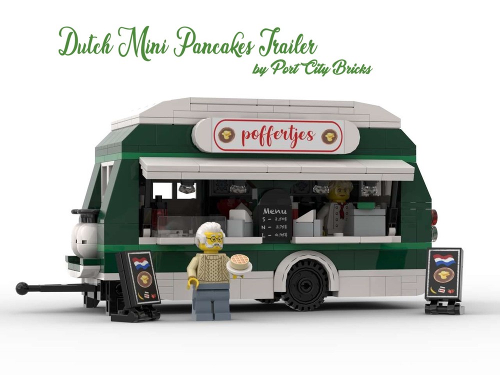 LEGO MOC Dutch Mini Pancakes Food Trailer (Poffertjes) - Market Stall ...