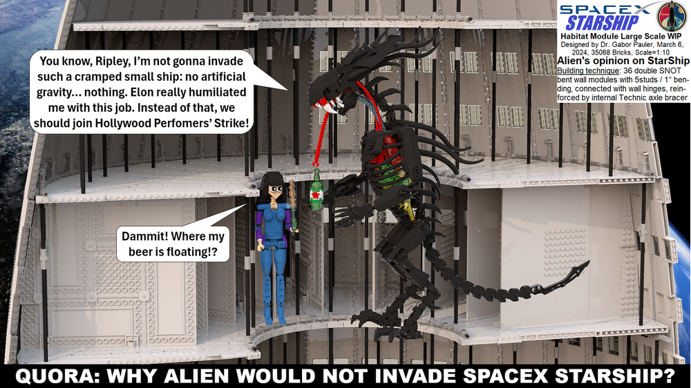 LEGO MOC SpaceX StarShip Habitat Module in Scale=1:10 - Digital concept ...