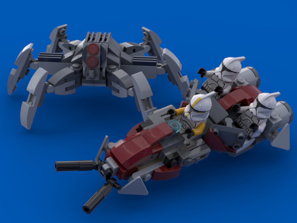 LEGO MOC 2x 75372 Crab Droid vs Clone Speeder Alternate Build by ...