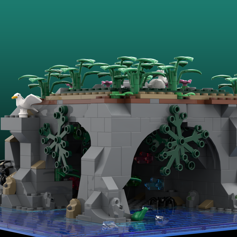 LEGO MOC Shiny cave island by LucSoleBricks | Rebrickable - Build with LEGO