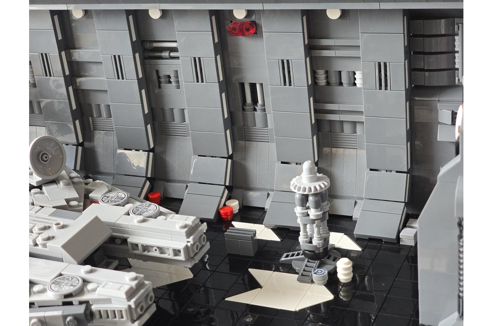 Lego Moc The Bay Midi Sized Hangar Diorama Display For 75375 Falcon