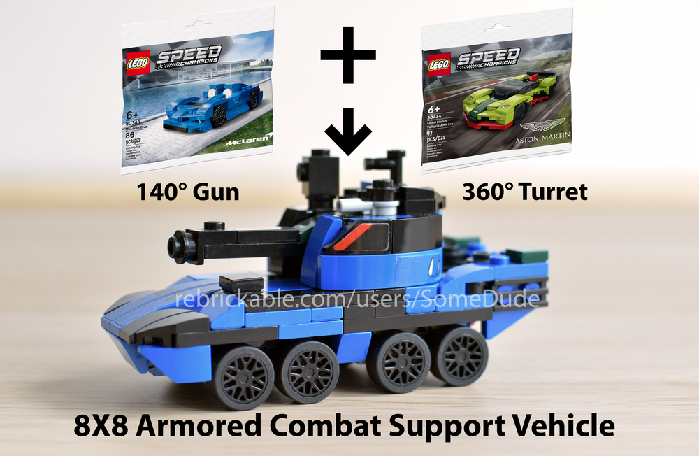 LEGO MOC 8X8 Armored Combat Support Vehicle (30343 + 30434) by SomeDude ...